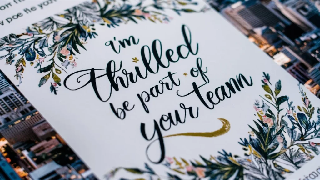 20 Ways to Say “I Look Forward to Being a Part of Your Team”